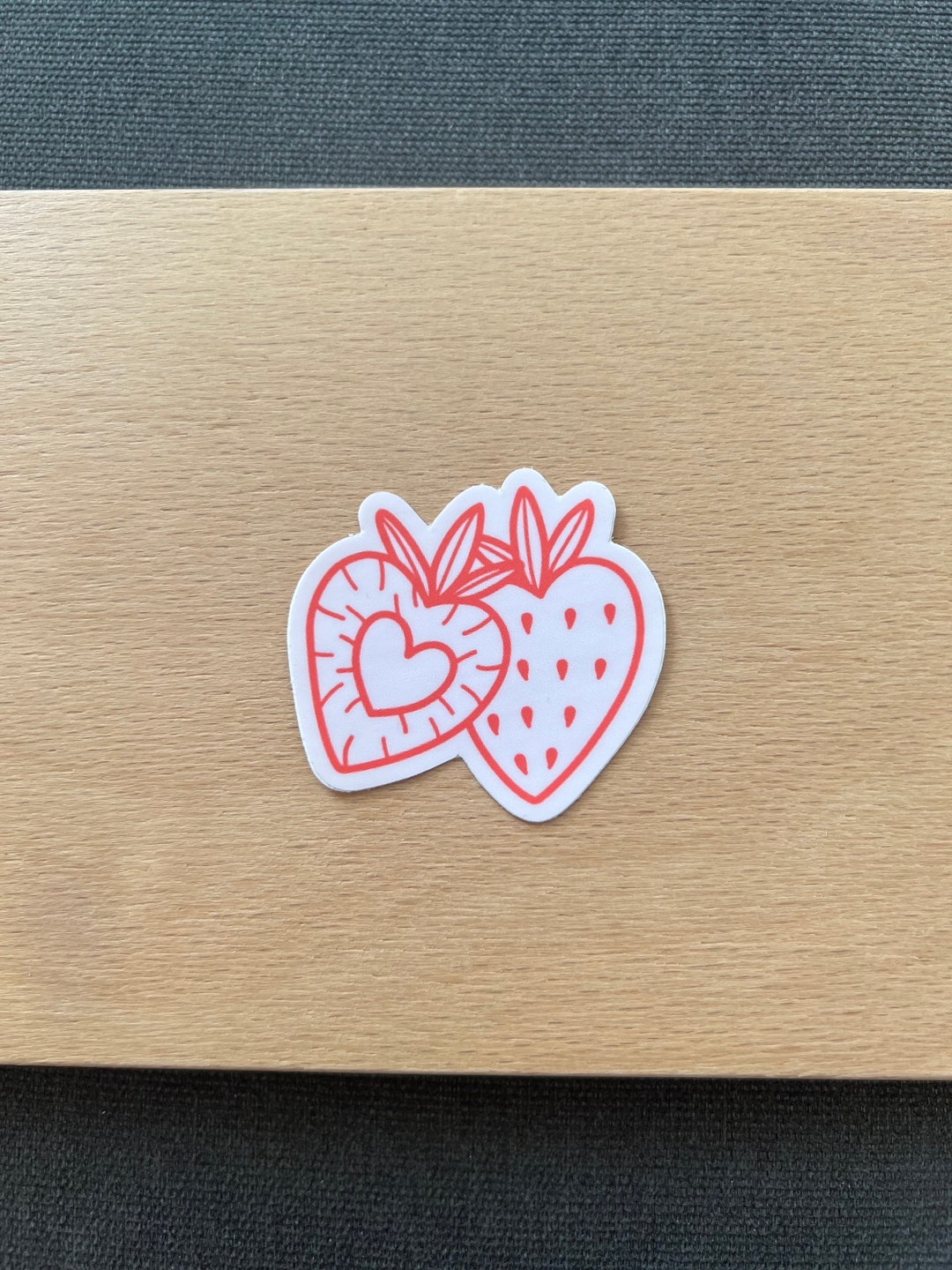 Strawberry Sticker, Fruit Laptop Sticker, Trendy Strawberries Computer Sticker, Waterproof ...