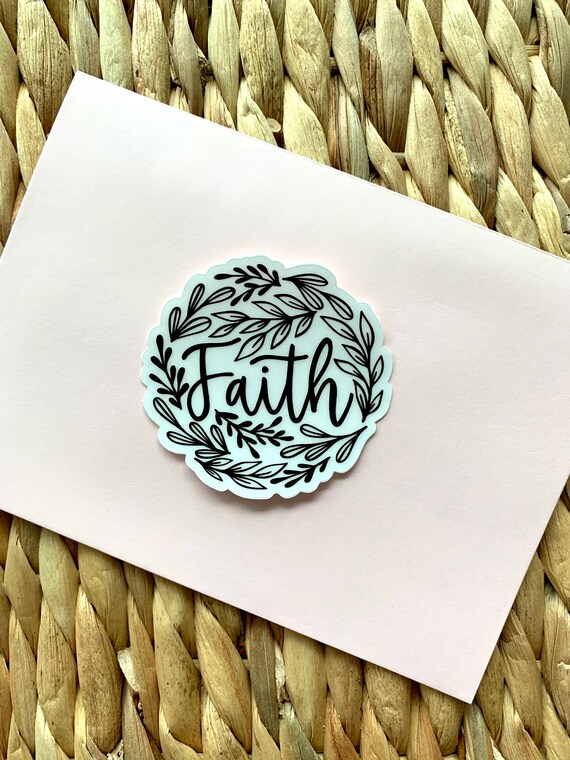 Faith Floral Boarder Sticker Faith Sticker Laptop Sticker | Etsy