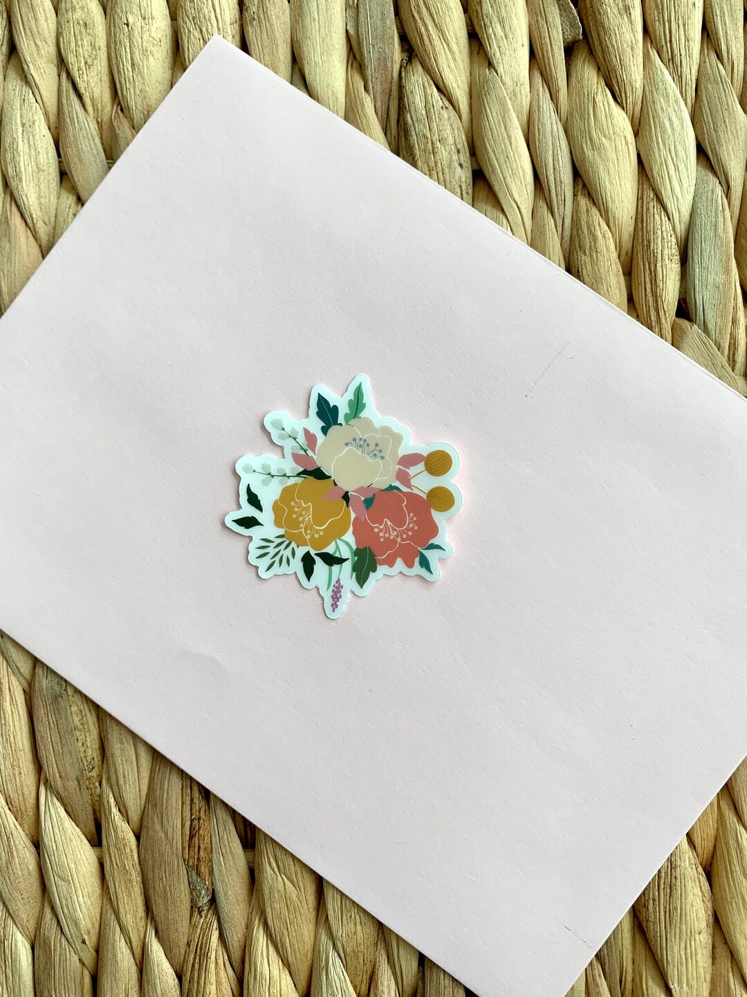 Flower Arrangement Sticker, Floral Design Laptop Sticker, Computer ...