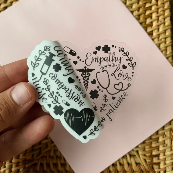 Nurse Heart Clear Sticker Nurse Bundle Sticker Waterproof - Etsy