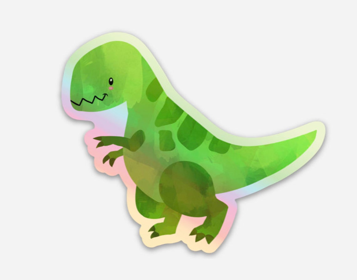Holographic T-rex Sticker Tyrannosaurus Rex Sticker - Etsy