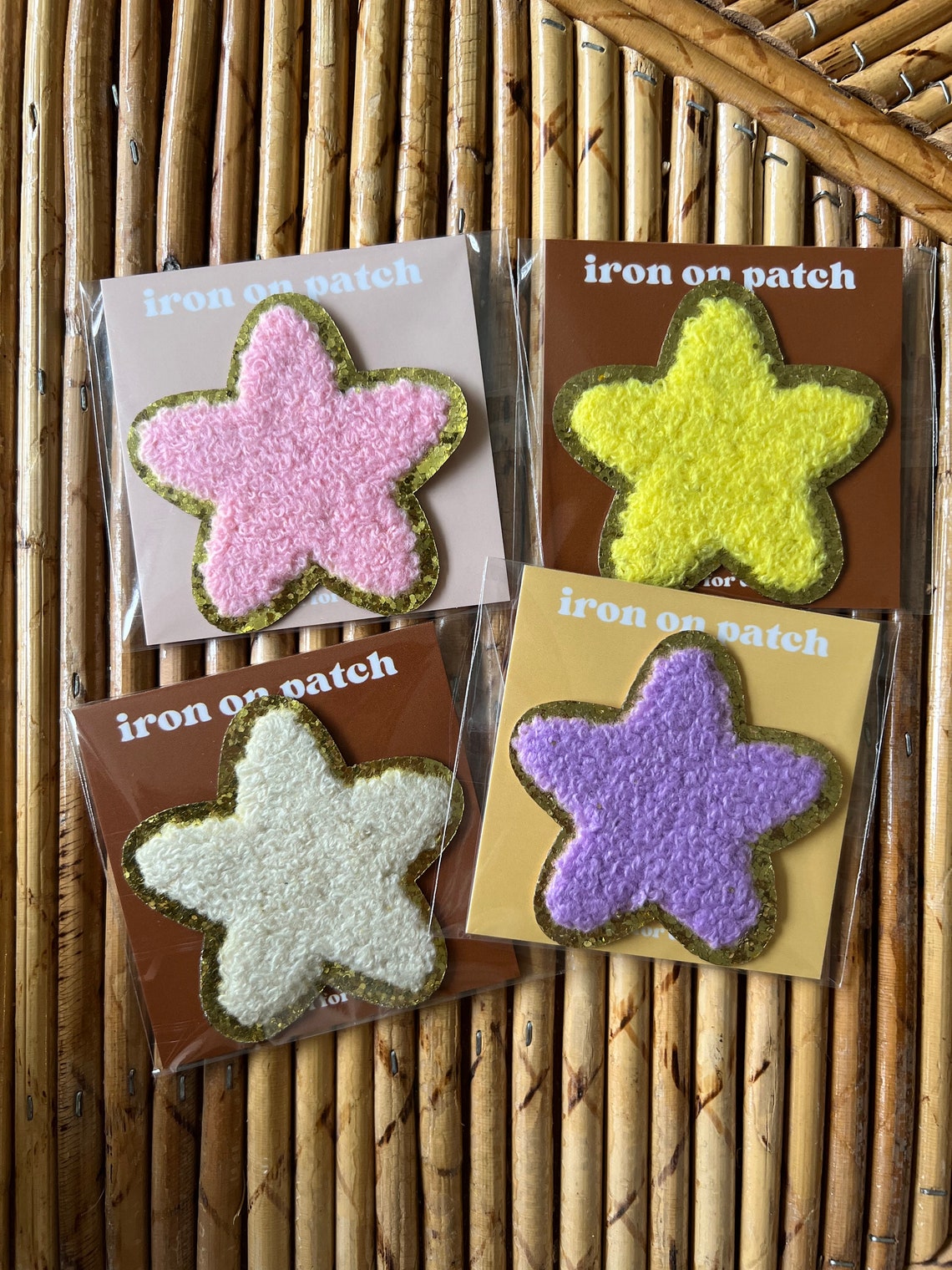 Fuzzy Iron on Patches Chenille Gold Glitter Border Patches - Etsy