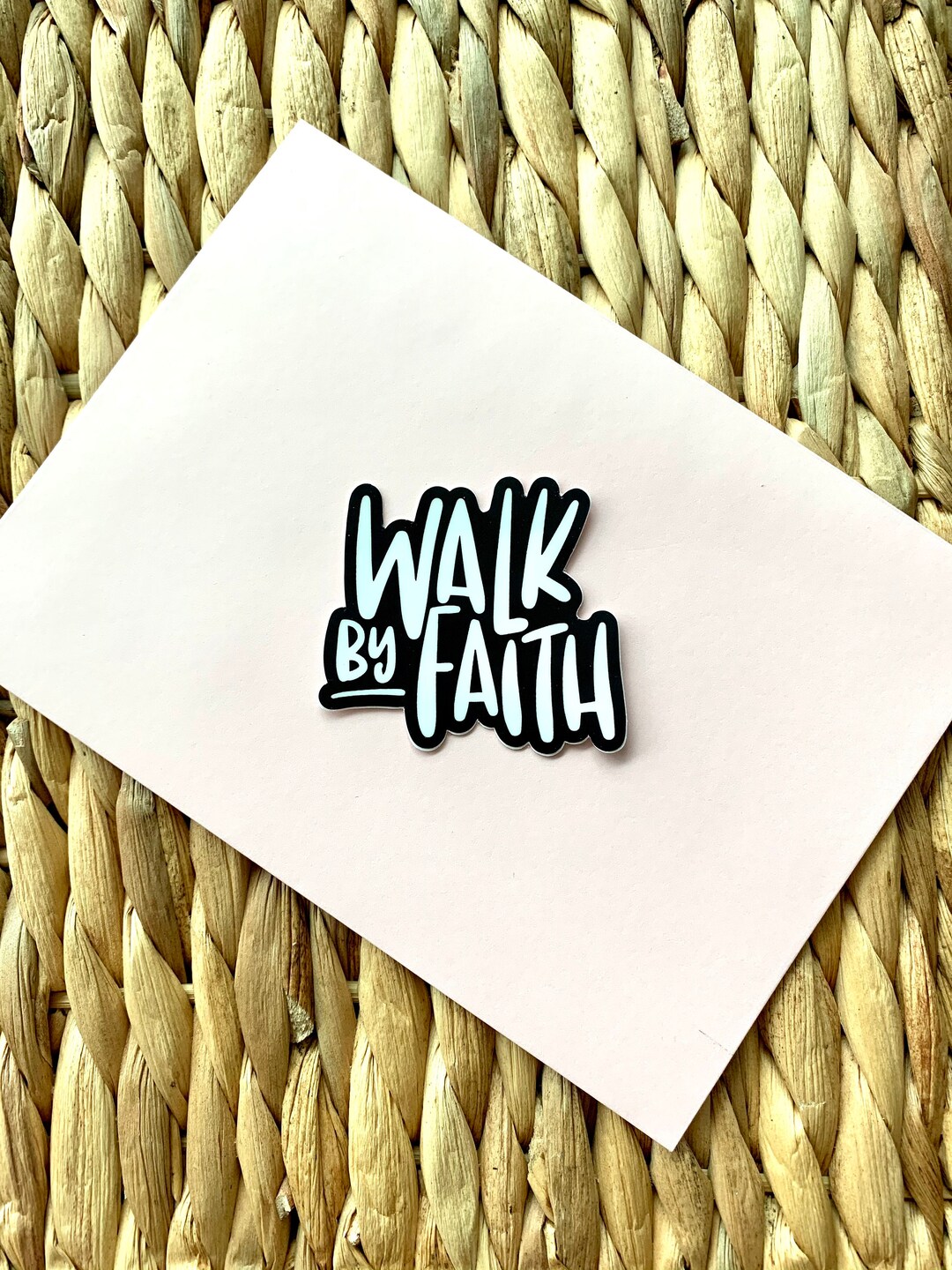 Walk by Faith Sticker, Faith Sticker, Christian Laptop Sticker, Dish ...