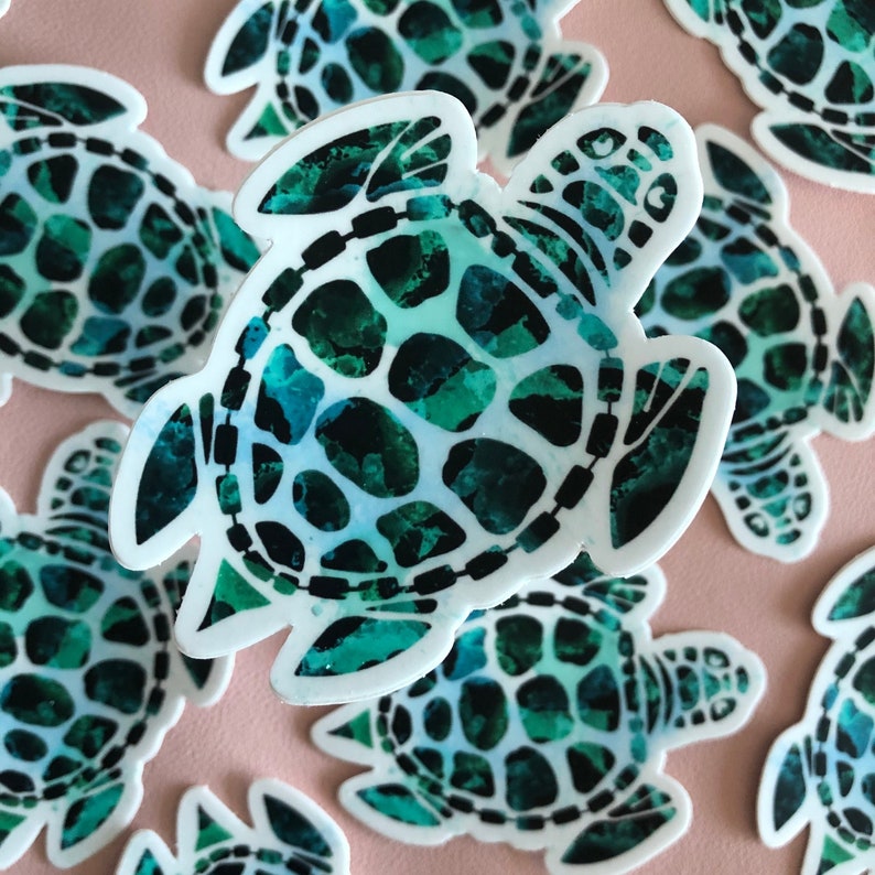 Sea Turtle Sticker Save the Turtles Turtle Sticker Laptop - Etsy
