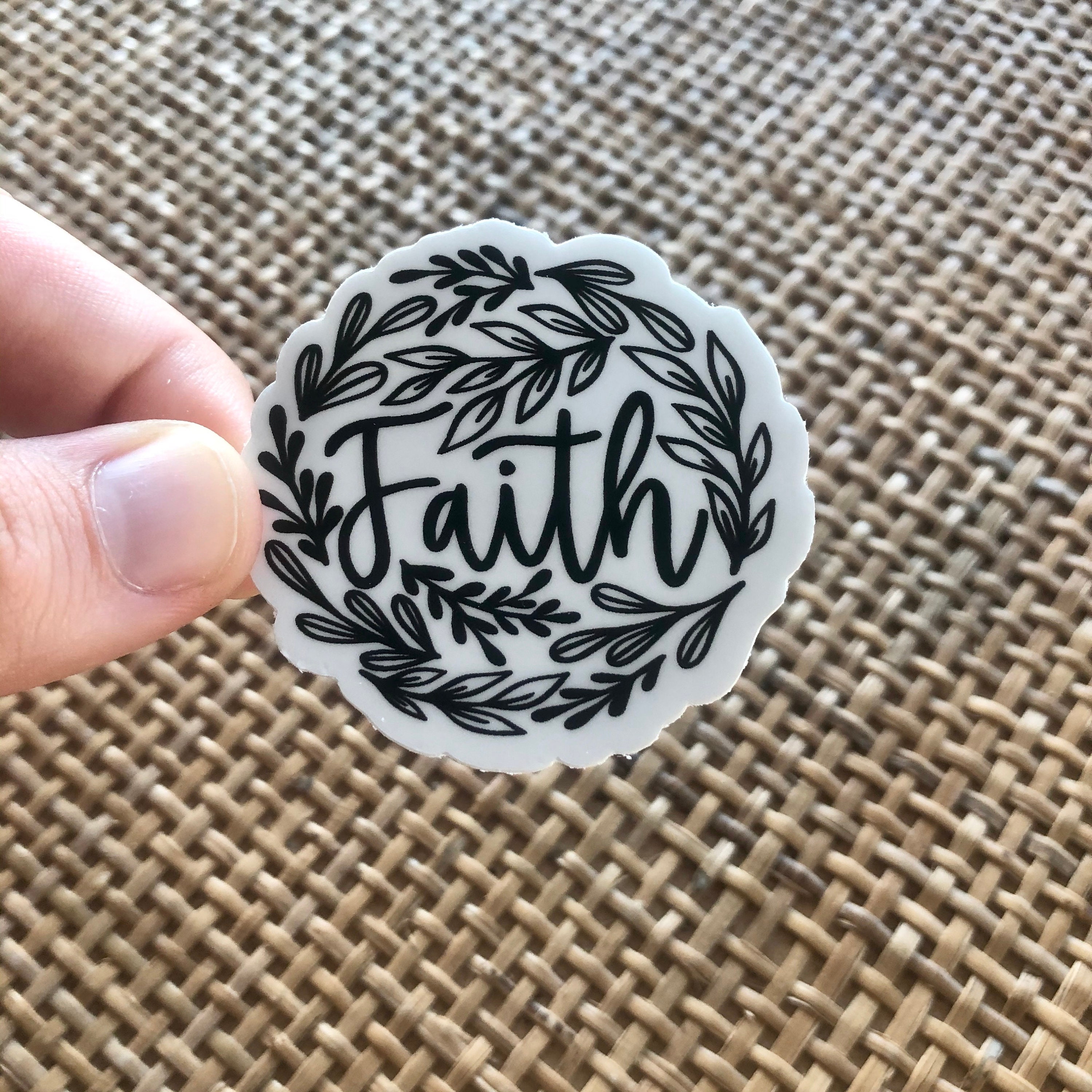 Faith Floral Boarder Sticker Faith Sticker Laptop Sticker | Etsy