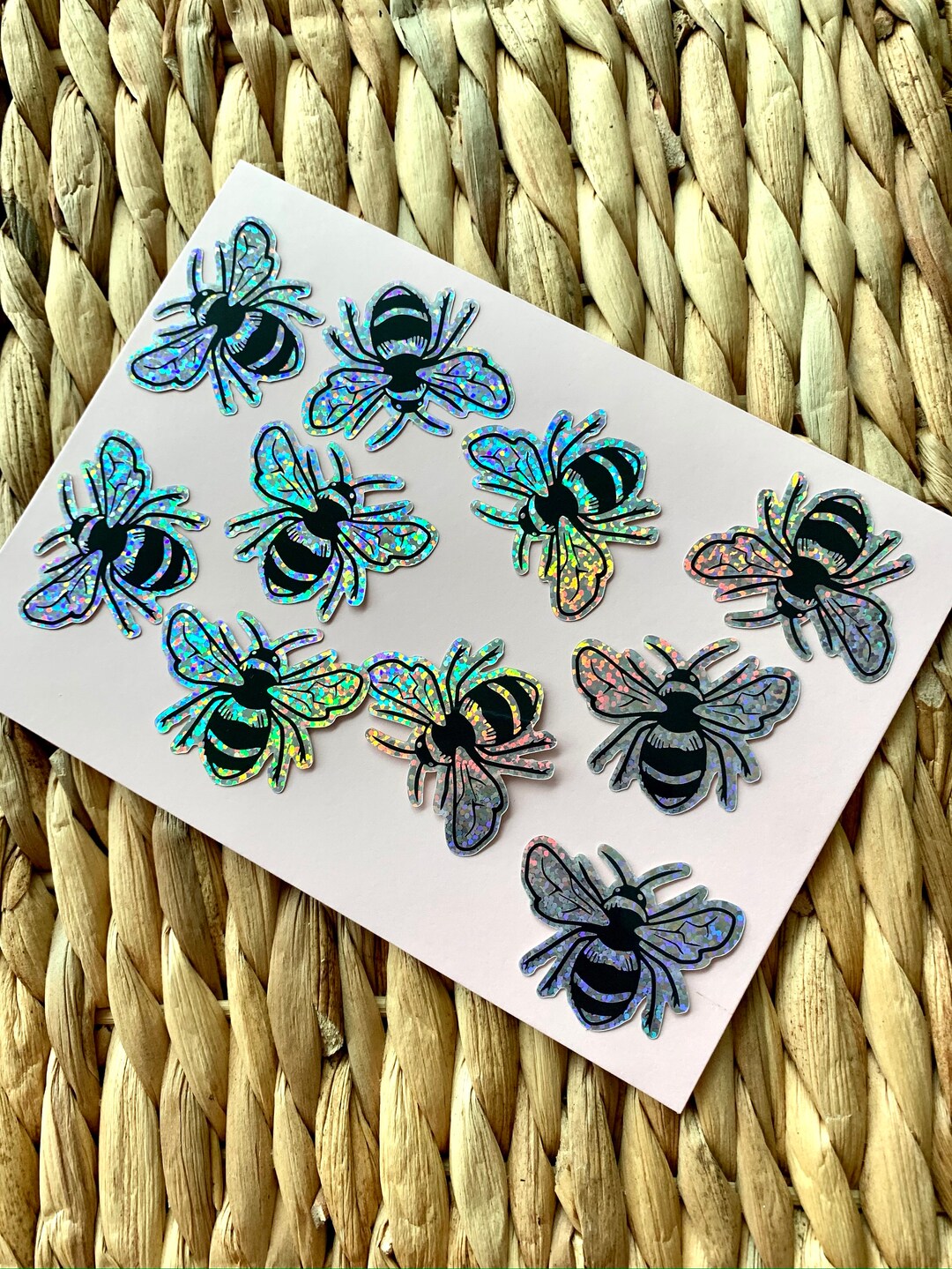 Glitter Bee Waterproof Sticker, Save the Bees Sticker, Laptop Stickers ...