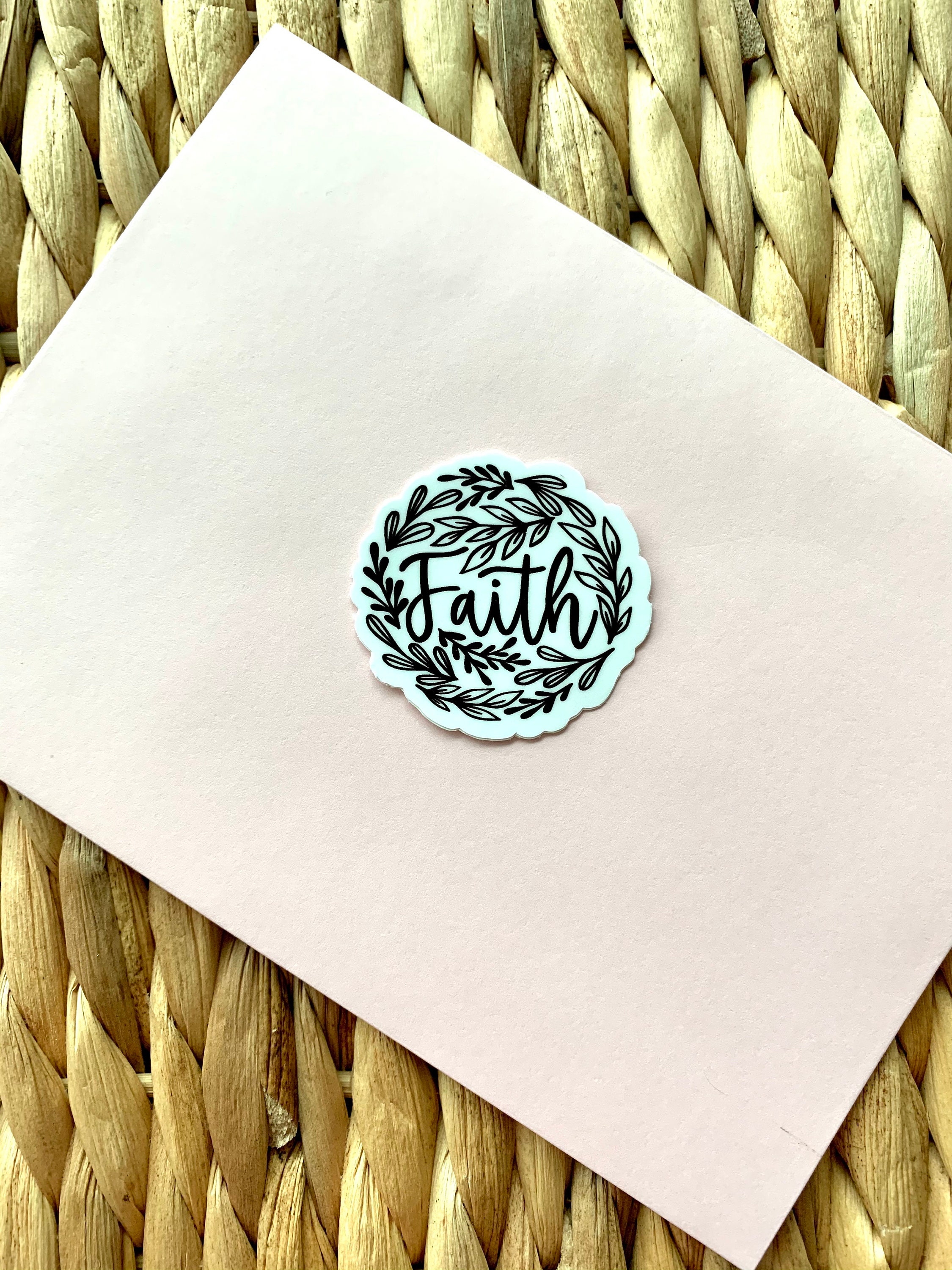 Faith Floral Boarder Sticker Faith Sticker Laptop Sticker | Etsy