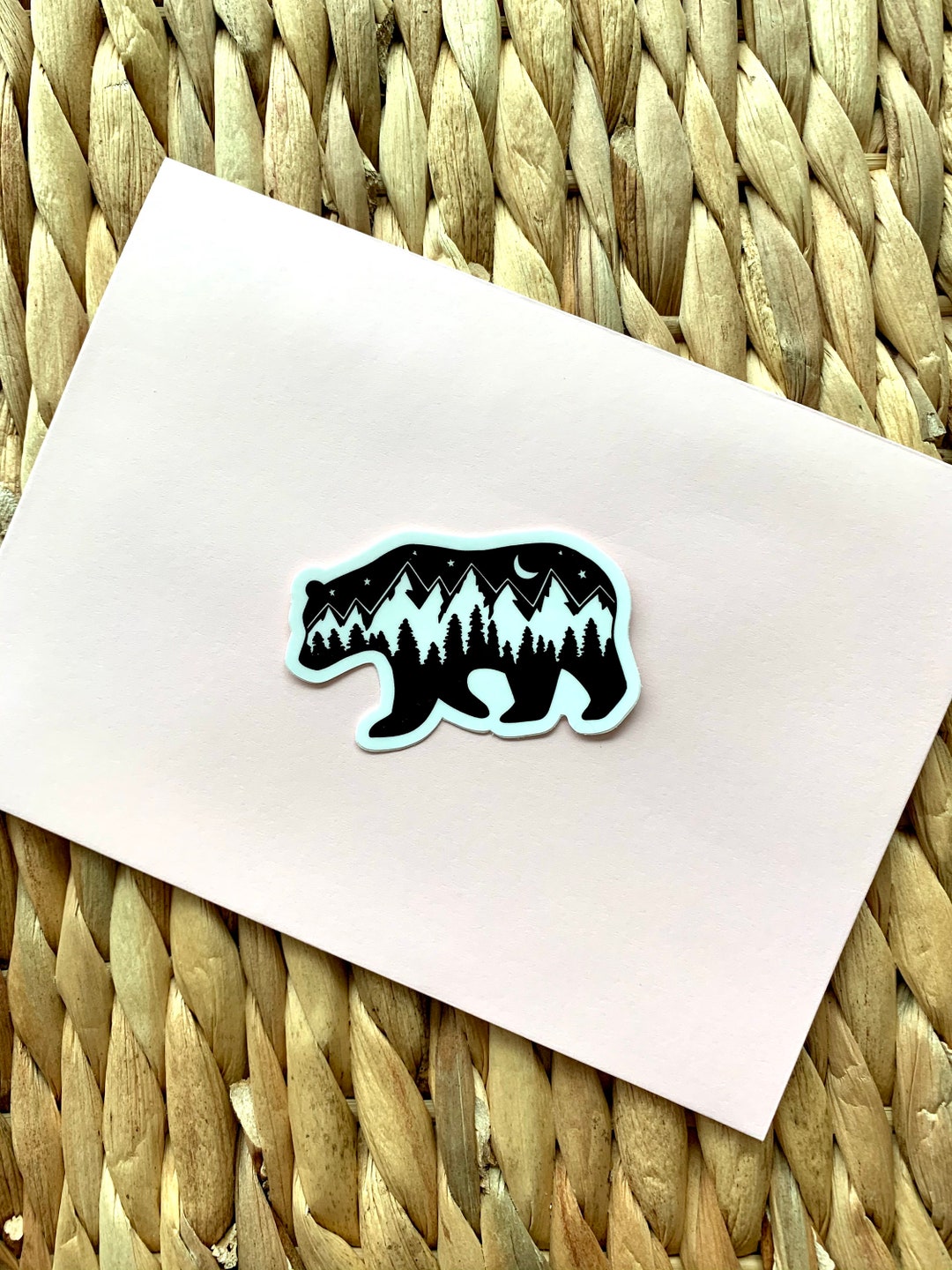 Bear Adventurer Sticker, Laptop Sticker, Water Proof Sticker, Water ...