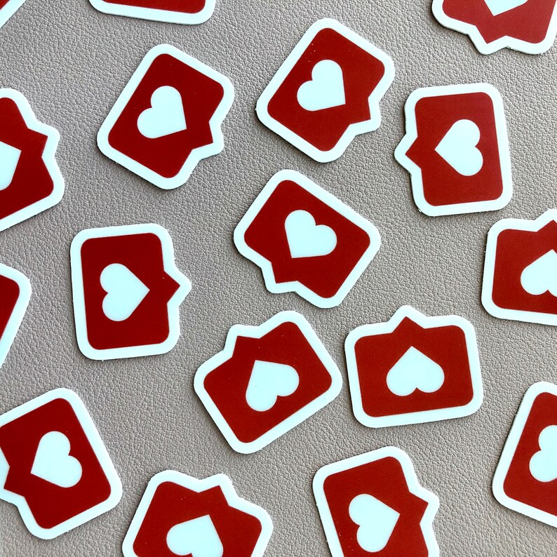 MINI Insta Like Insta Like Heart Sticker I Like It Logo - Etsy