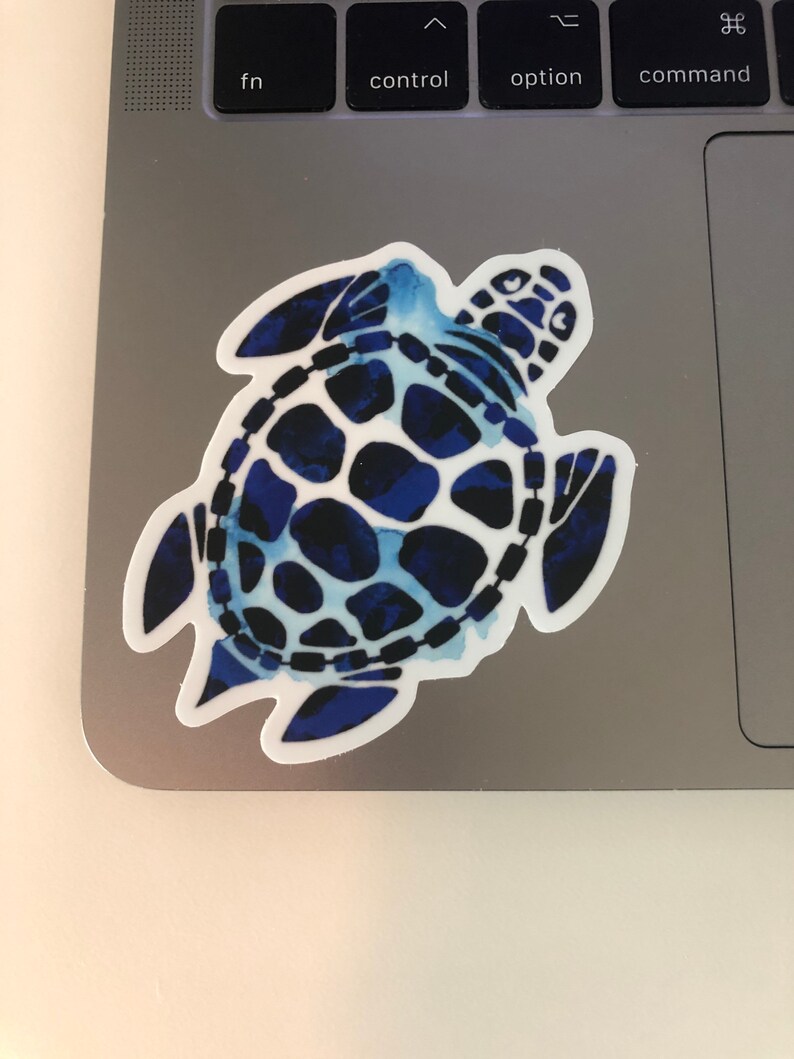 Dark Blue Turtle Sticker Save The Turtles Turtle Sticker - Etsy España