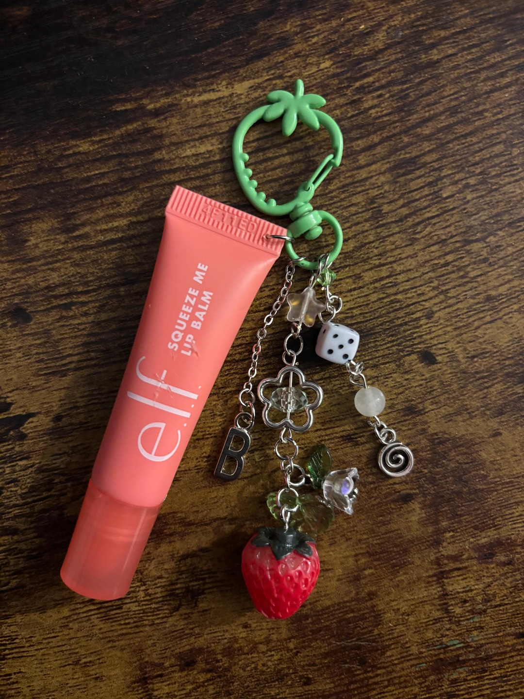 Custom Lip Gloss Key Chains With Initial, Lip Balm Keychain, Gift Idea ...