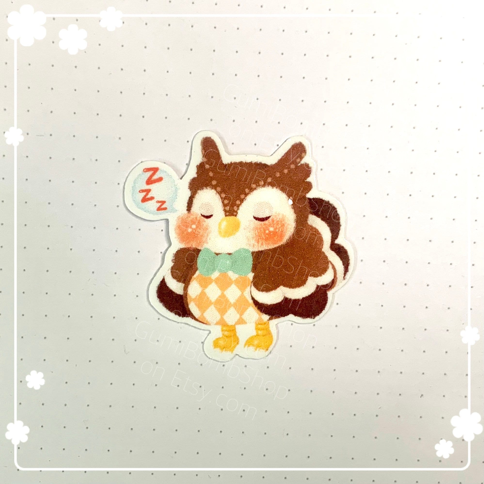 Paper & Party Supplies ACNH Gift Hiragana 'Blathers Fan Club' 8cm Vinyl ...