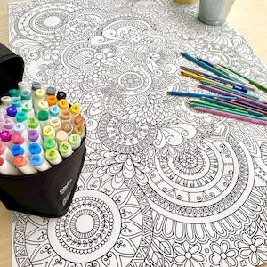 Mandala Colouring Challenge 2, Size A1, A2 and A3 , Large Adult ...