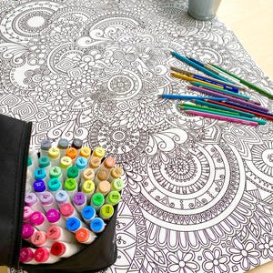 Mandala Colouring Challenge 2, Size A1, A2 and A3 , Large Adult ...
