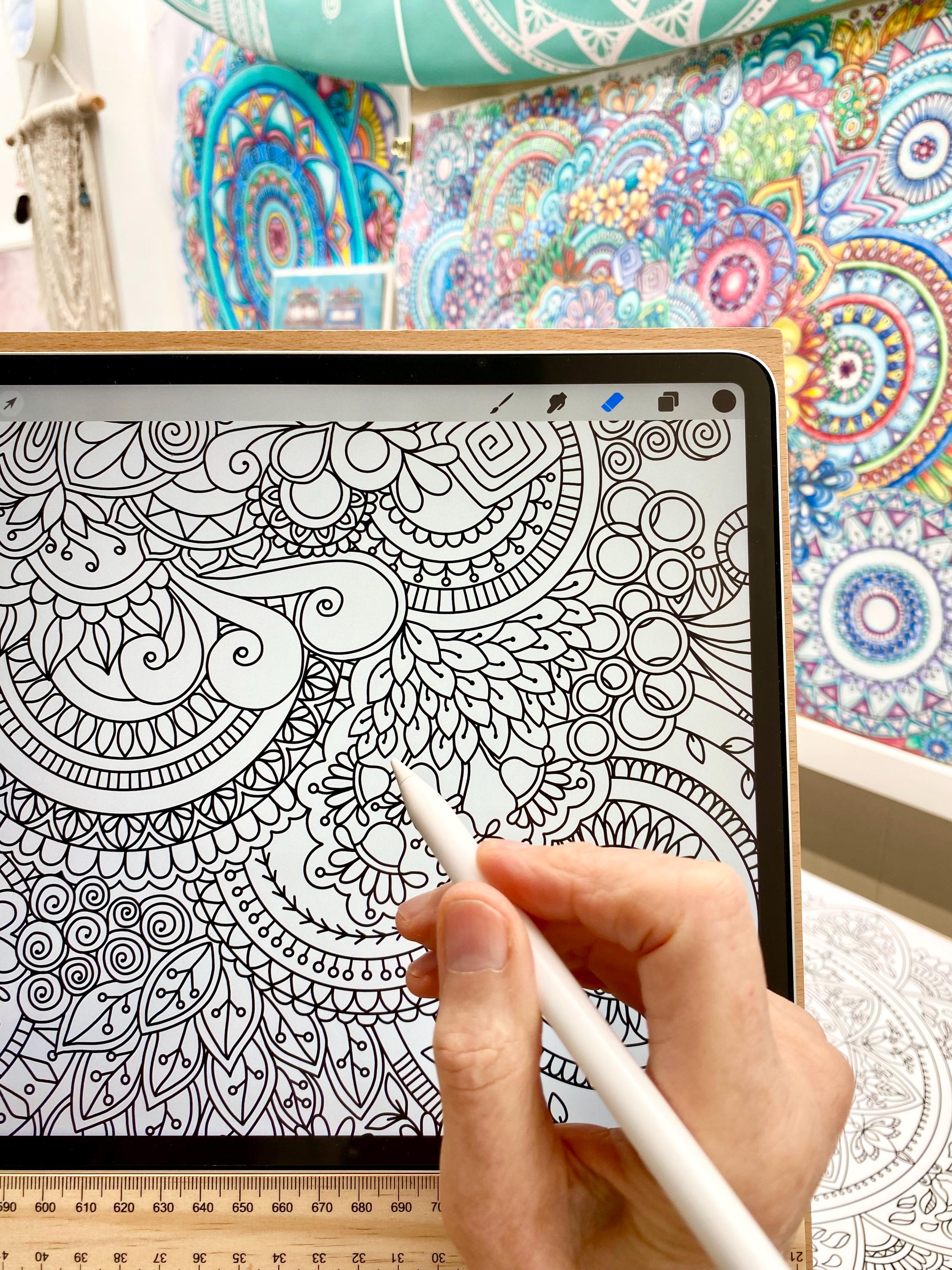 Mandala Colouring Challenge Size A1, A2 and A3 , Large Adult Colouring ...