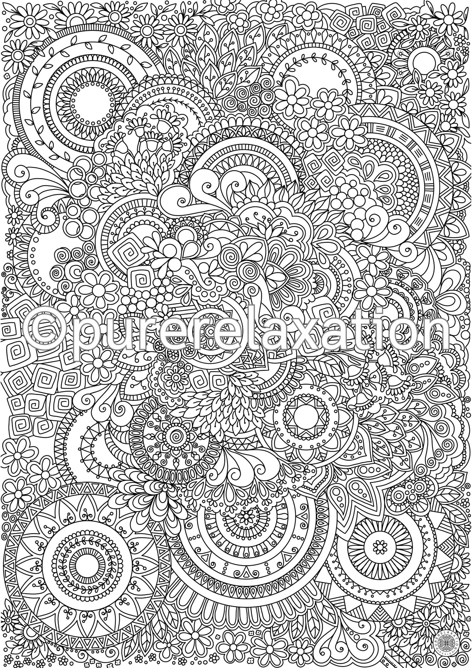 Mandala Colouring Challenge 2, Size A1, A2 and A3 , Large Adult ...