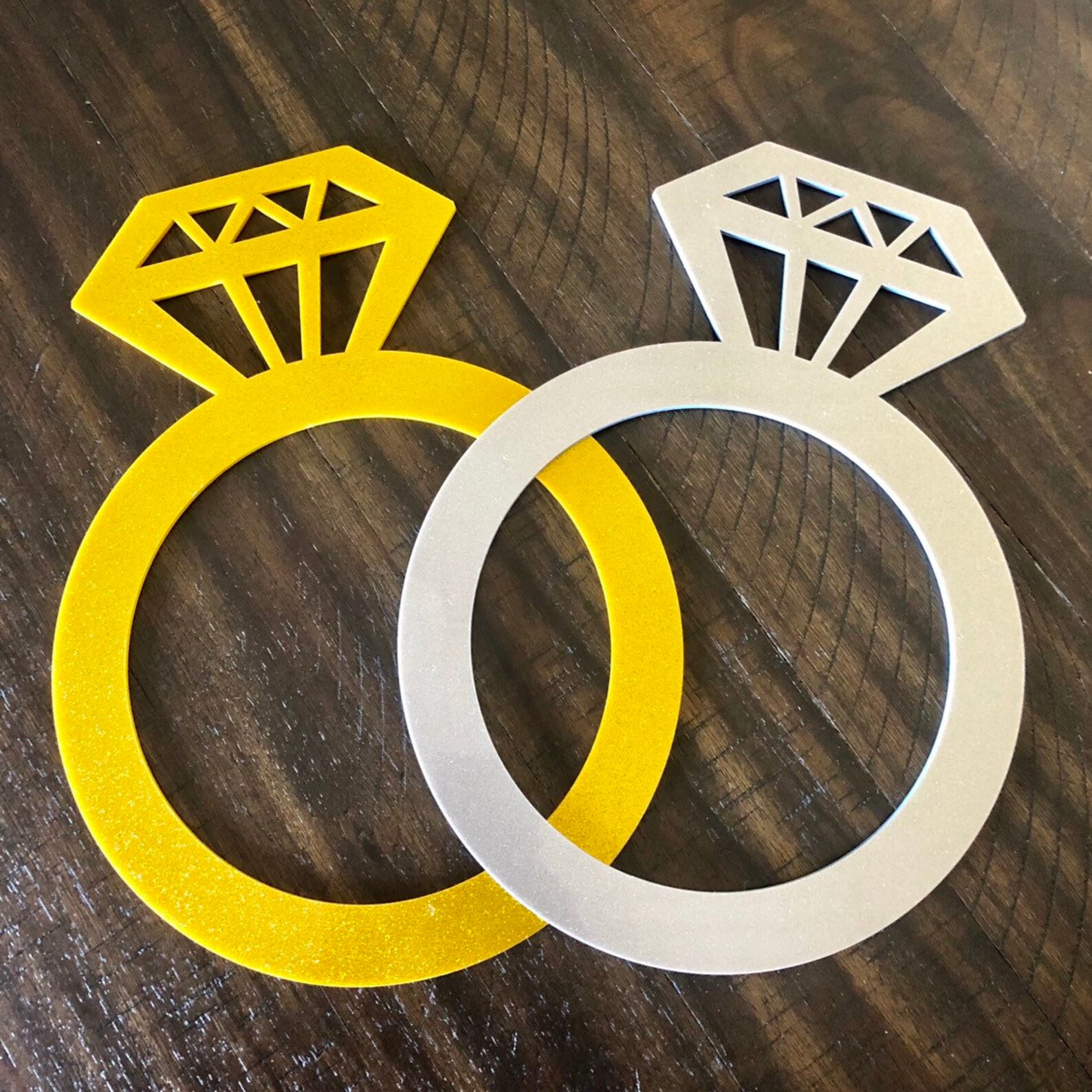 Acrylic Engagement Ring Photo Prop Bachelorette Party Photo | Etsy