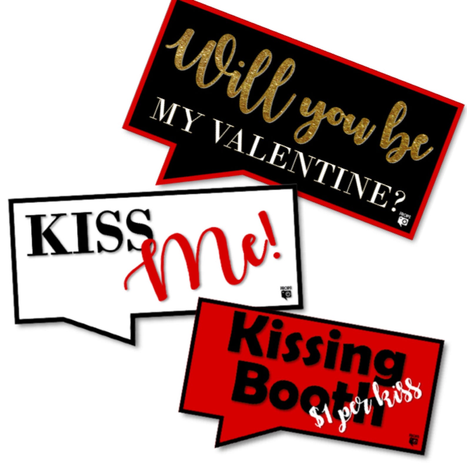 DIGITAL FILE** Valentines Day Photo Booth Props - Photo Booth Props ...