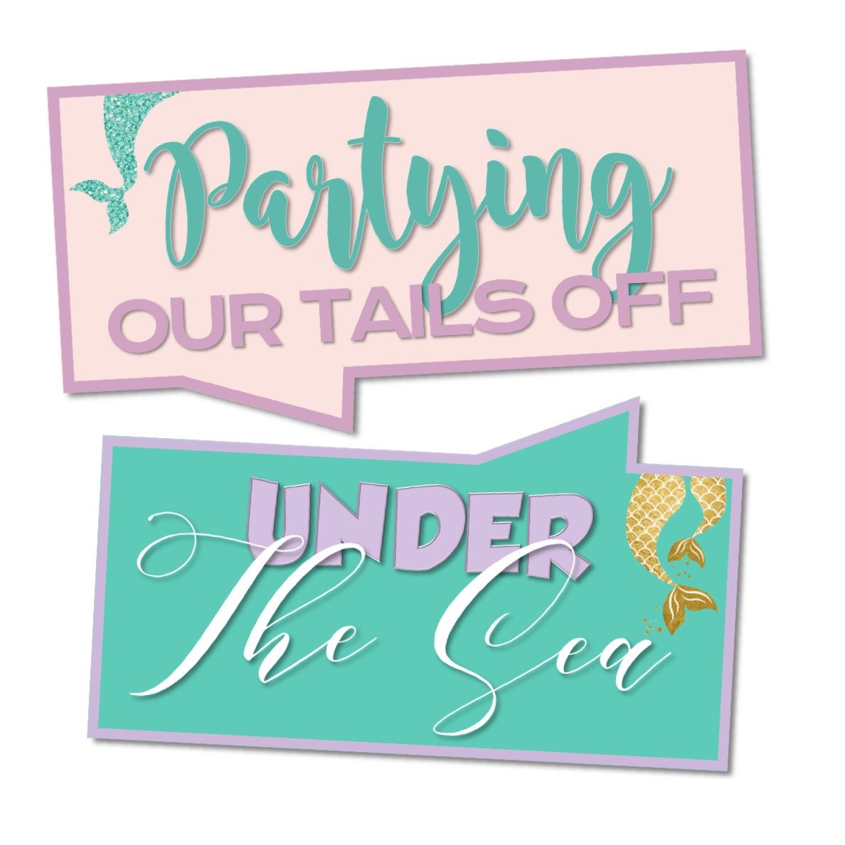 DIGITAL FILE Mermaid Photo Booth Props Mermaid Photo Prop Under the Sea ...
