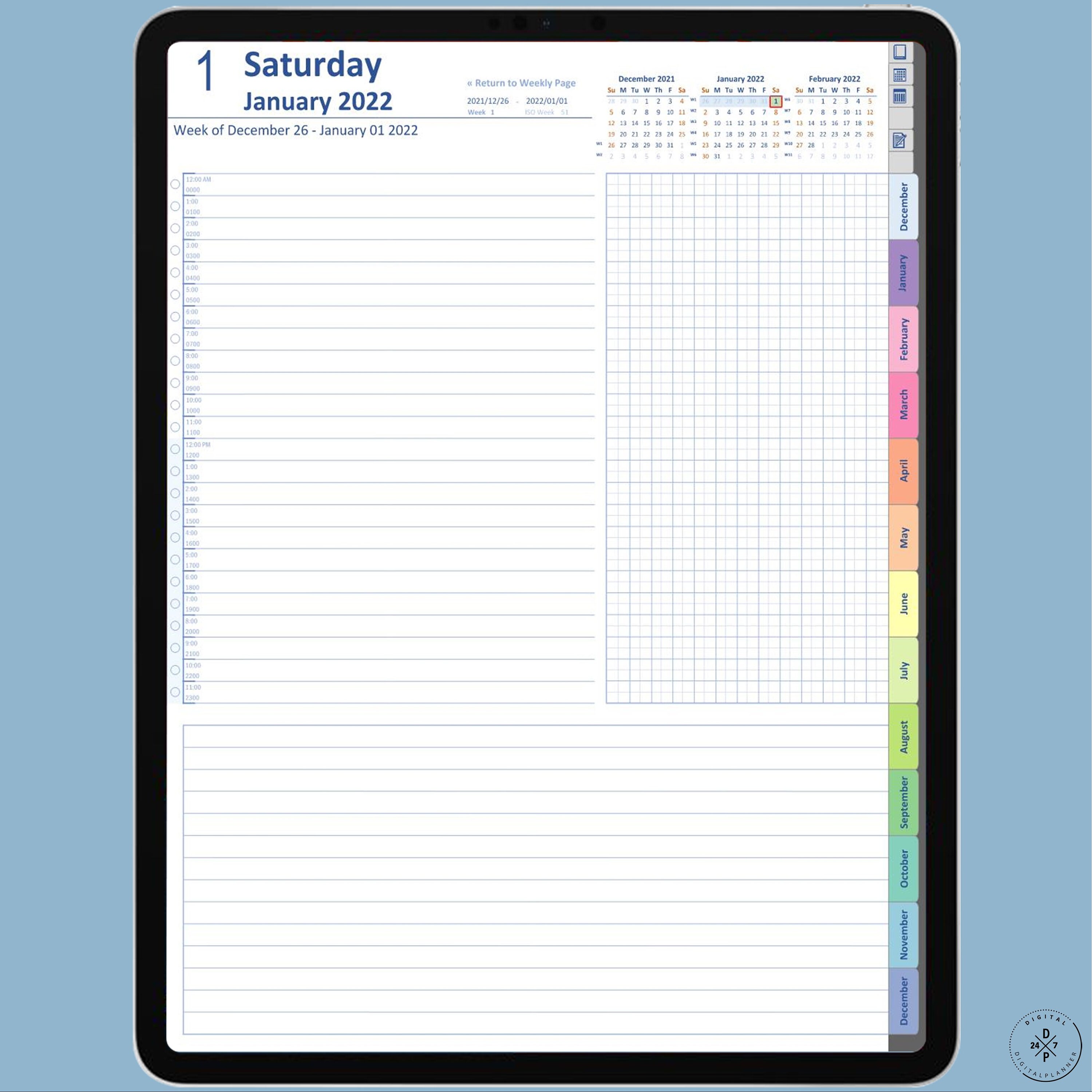 Paper & Party Supplies Hyperlinked iPad Instant Download Printable 2021 ...