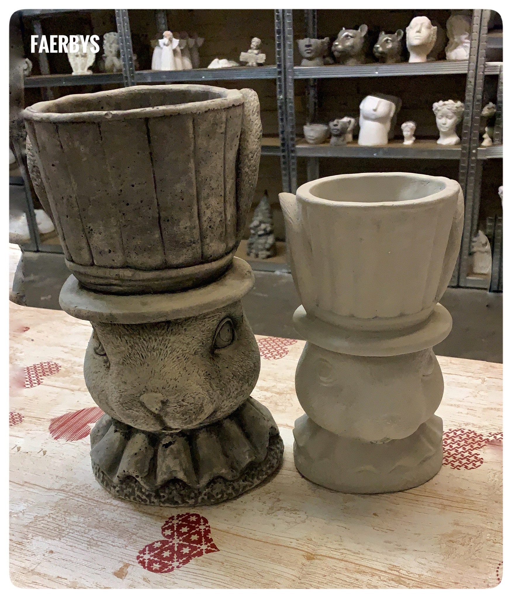 Rabbit Planters Kl alice in Wonderland Concret | Etsy