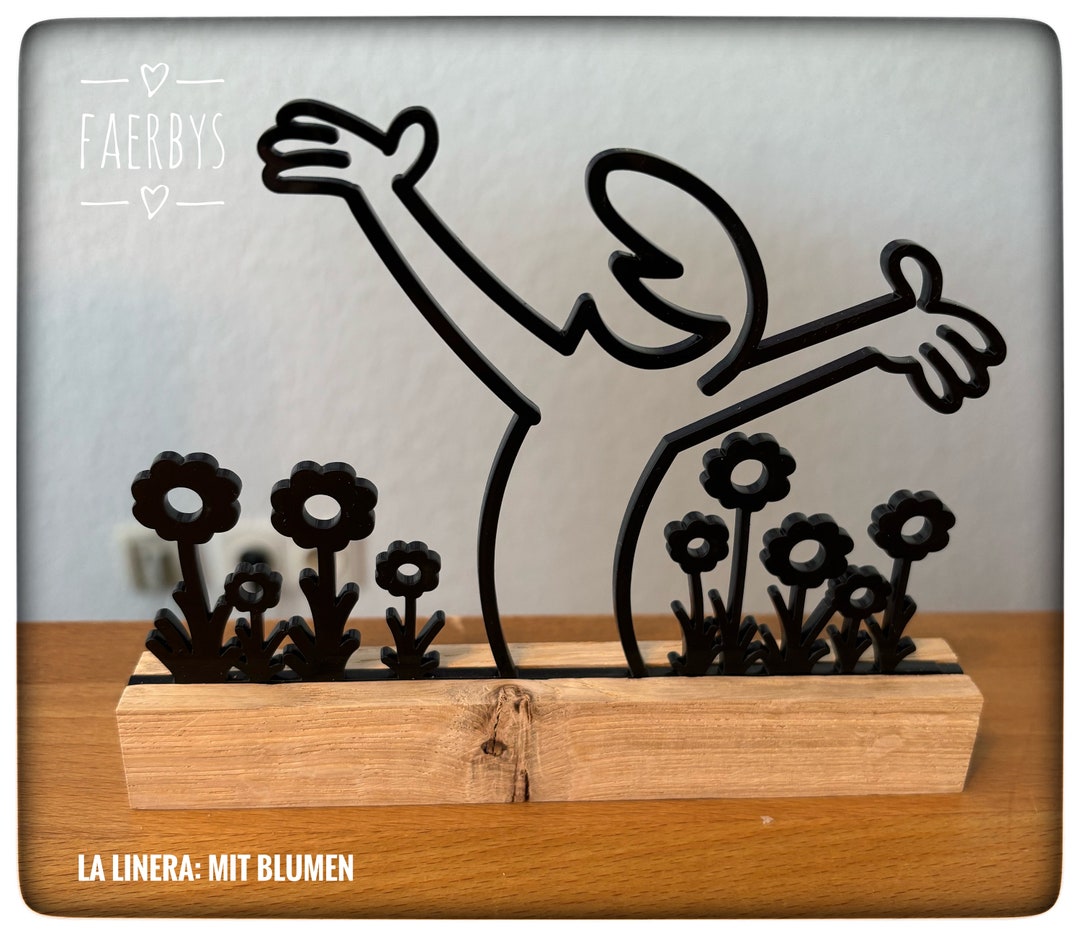 Lui mit Blumen La Linea - Etsy.de