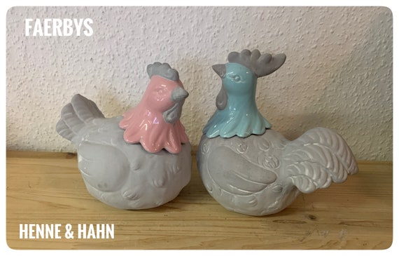 Rooster & Hen Cast for Concrete Plaster Btong Etc. | Etsy