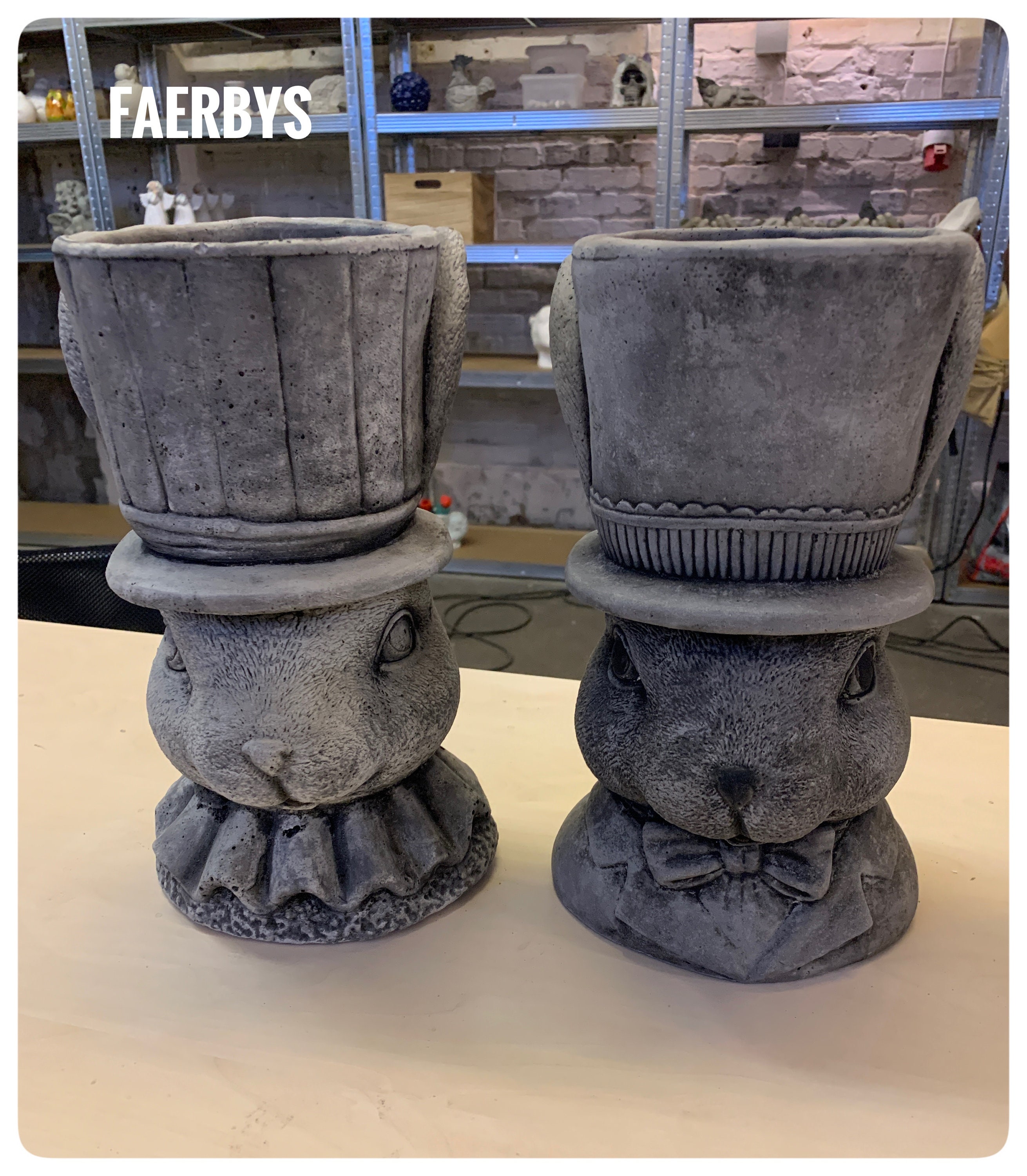 Rabbit Planters Kl alice in Wonderland Concret | Etsy