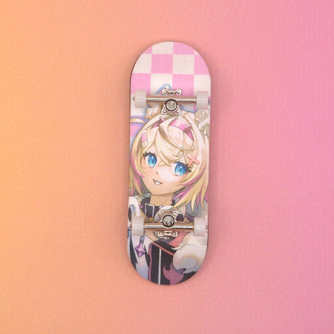 Mococo Abyssgard Hololive Fingerboard Mini Skateboard Keychain - Etsy