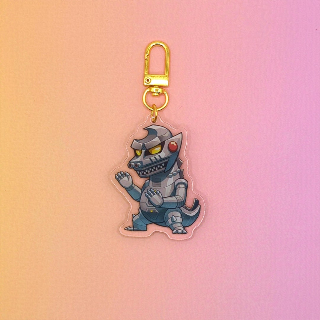 Mechagodzilla Acrylic Charm Keychain - Etsy