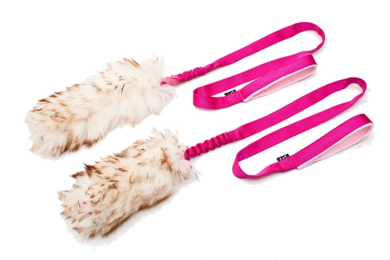 Sheepskin Bungee Tug Toy: Flexible Handle Dog Training Toy - Etsy