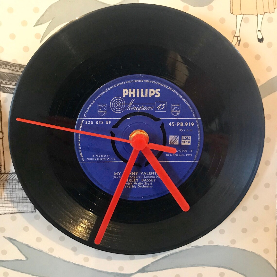 Unique Upcycled 7 45rpm Record Clocks 100 Titles Available Made to ...