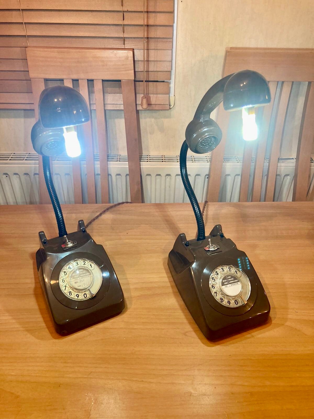 Vintage Telephone Desk / Bedside Lamp. Upcycled From Genuine Vintage BT ...