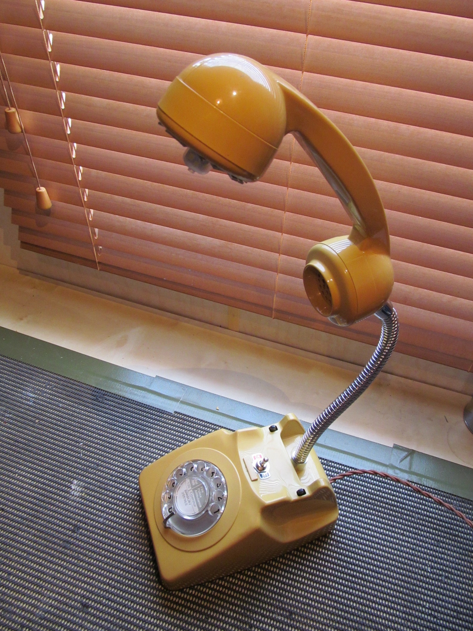 Vintage Telephone Desk / Bedside Lamp. Upcycled From Genuine Vintage BT ...