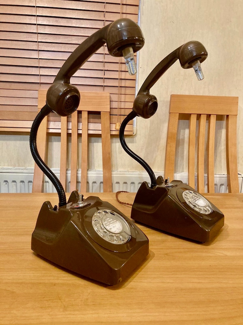 Vintage Telephone Desk / Bedside Lamp. Upcycled From Genuine Vintage BT ...