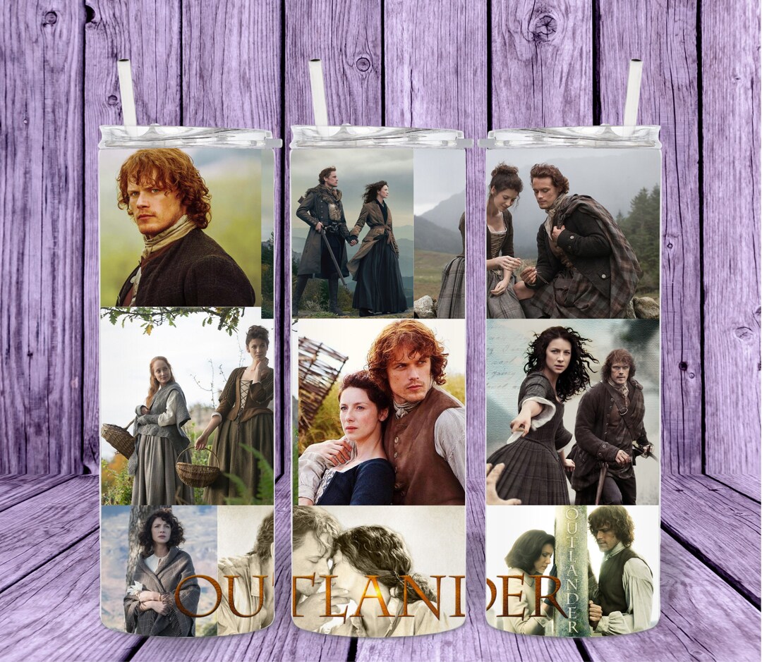 Outlander Collage Sublimated Personalized Tumbler With Lid and Straw ...