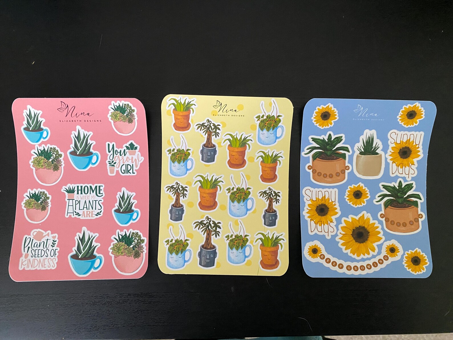 Pink Flower Sticker Sheet - 4x6 Sticker Sheet, Plant Lover Stickers ...