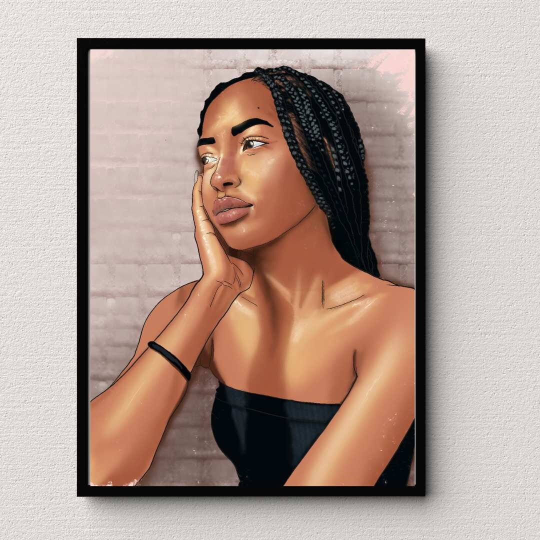 Beautiful Girl Art Print Unframed Print Portrait Original Art Portrait ...