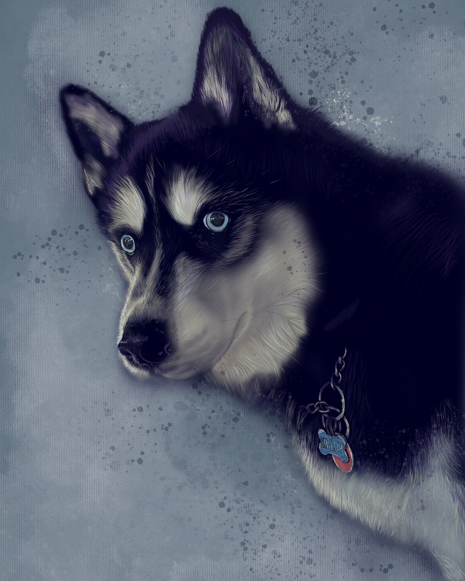 Custom Pet Portrait DEPOSIT - Portrait Using Pet Photo, Personalized ...