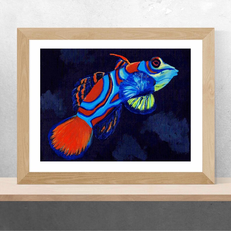 Tropical Fish Painting Print - Saltwater Fish Print, Costal Wall Art ...