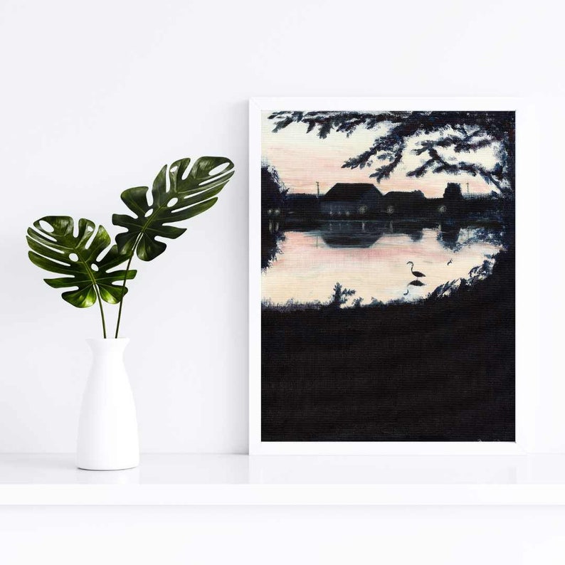 St. John's Pond Painting Print Landscape Painting Home Decor Alumni Art ...