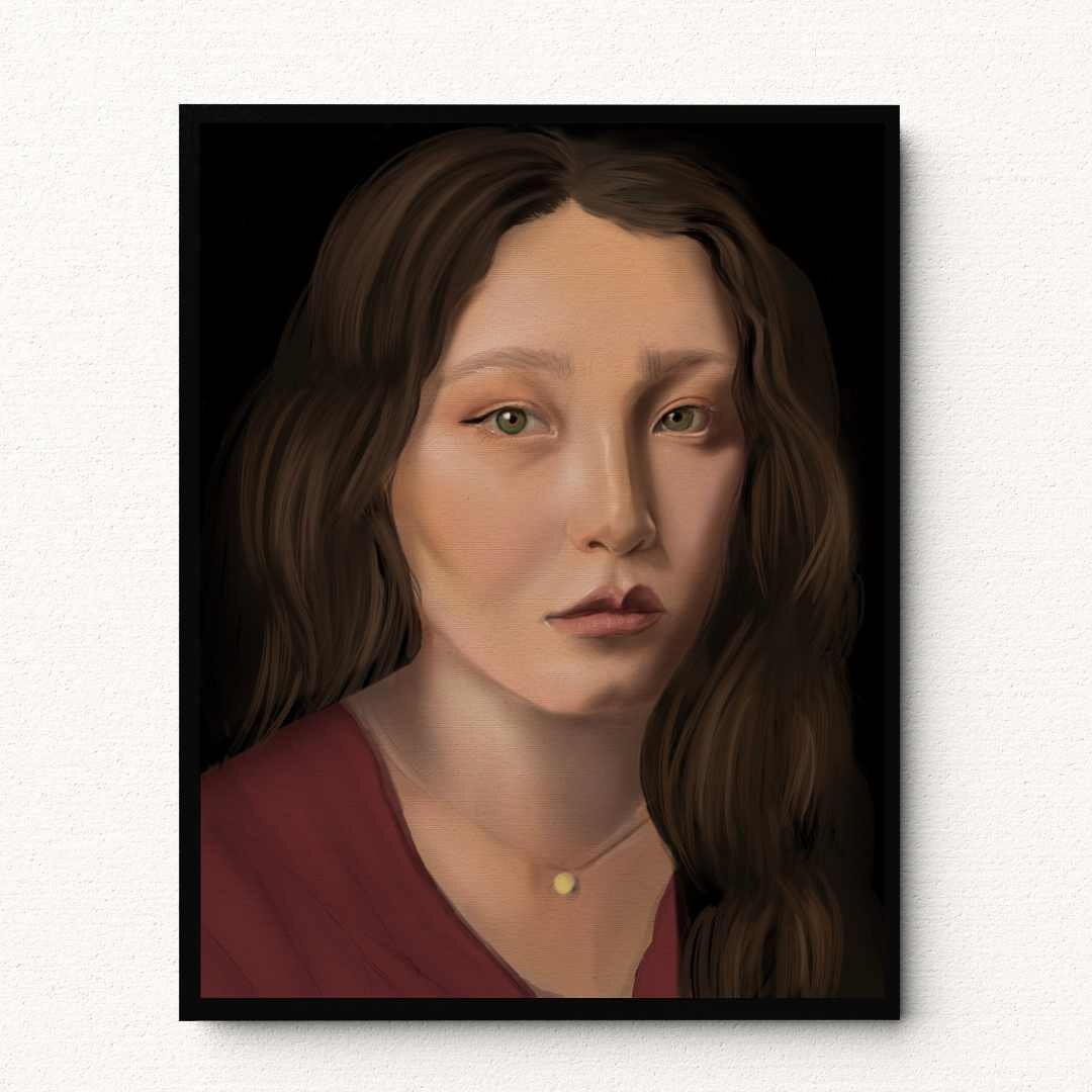 Beautiful Girl Art Print Unframed Print Portrait Original Art Portrait ...