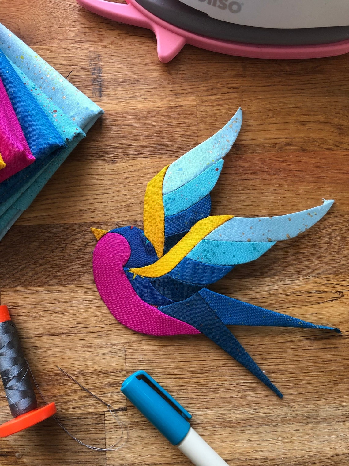 EPP Swallow Tattoo - English Paper Piecing Pattern, Quilt Pattern - Etsy