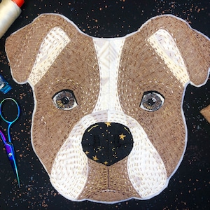 EPP Dog, English Paper Piecing Pattern, Pit Bull, Bully, Am Staff ...
