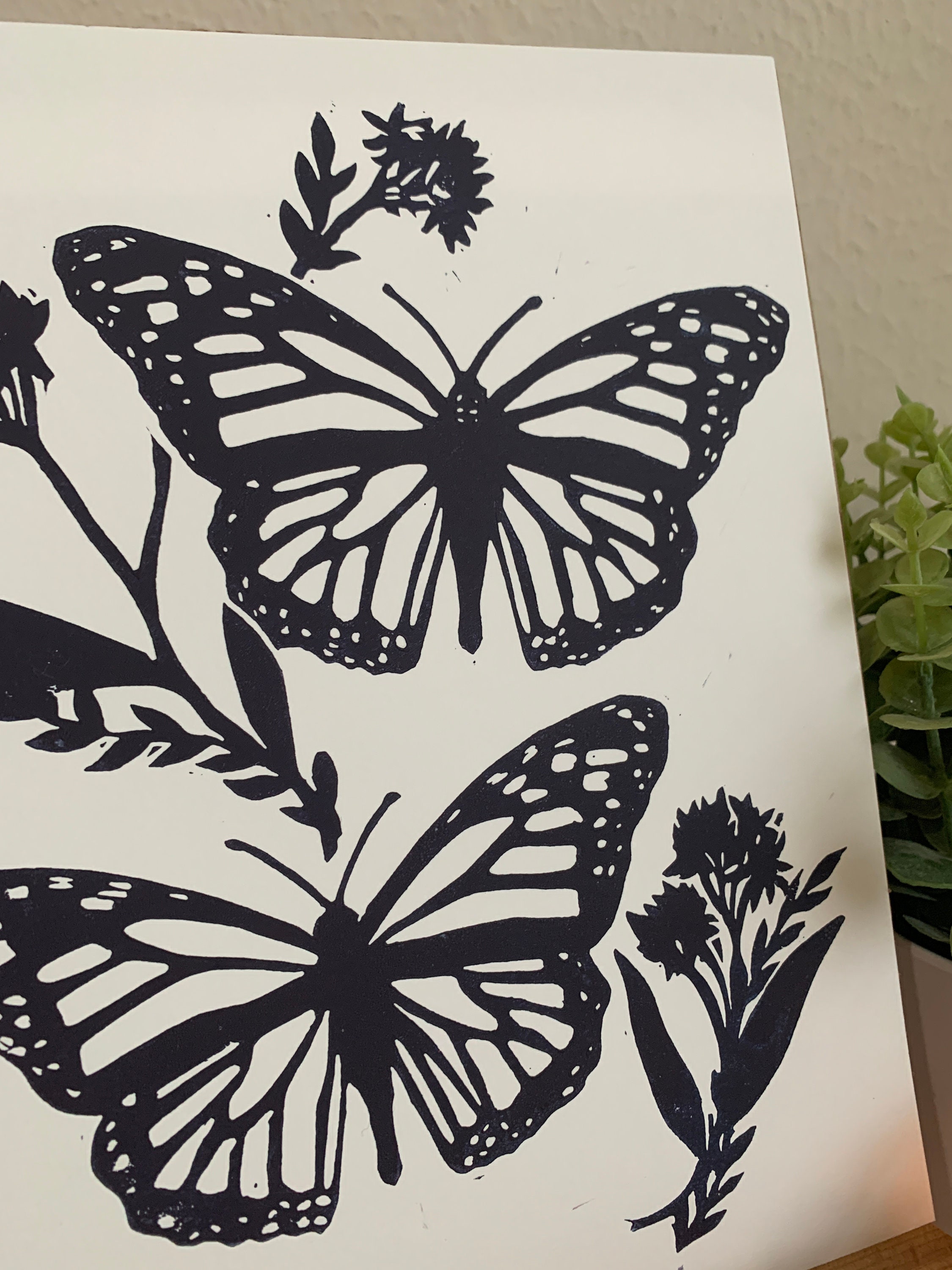 Monarch Butterfly Art Print, Butterfly Relief Print - Etsy