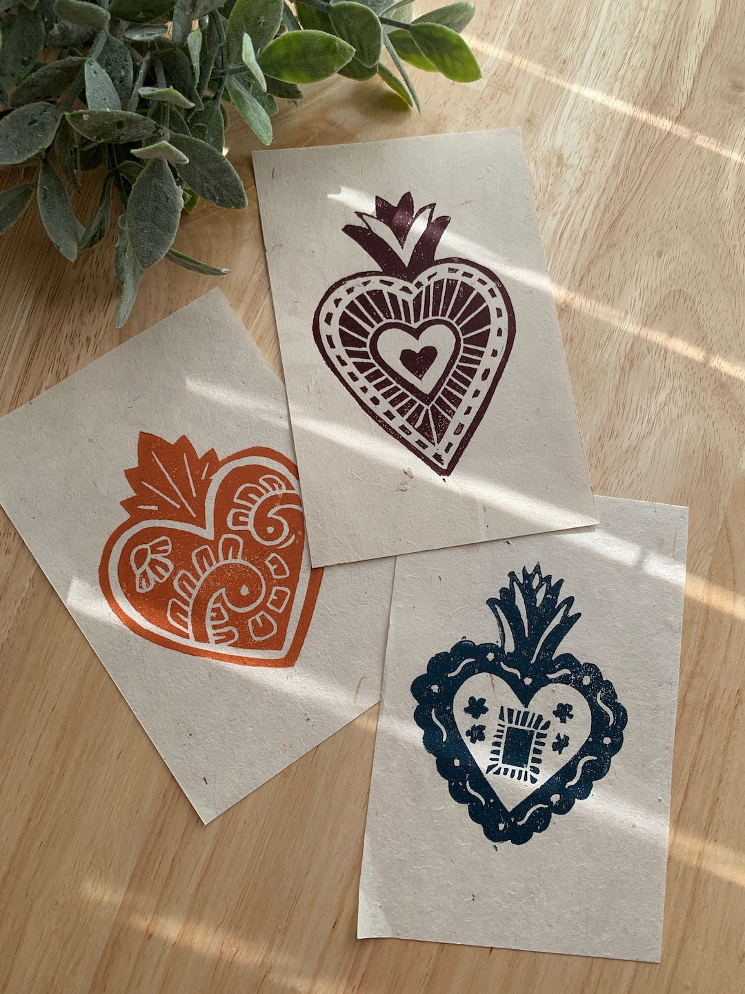 Sacred Heart Art Print - Heart Relief Print - Mexican Sacred Heart Wall ...