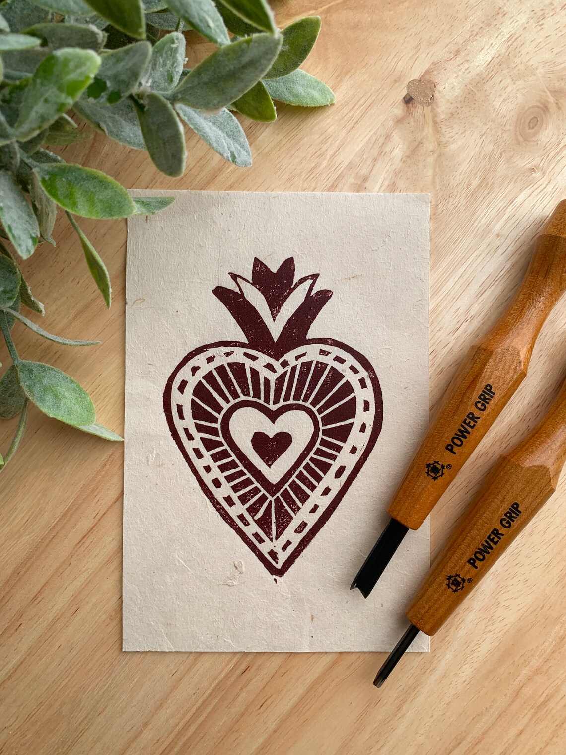 Sacred Heart Art Print Heart Relief Print Mexican Sacred Heart Wall Art ...