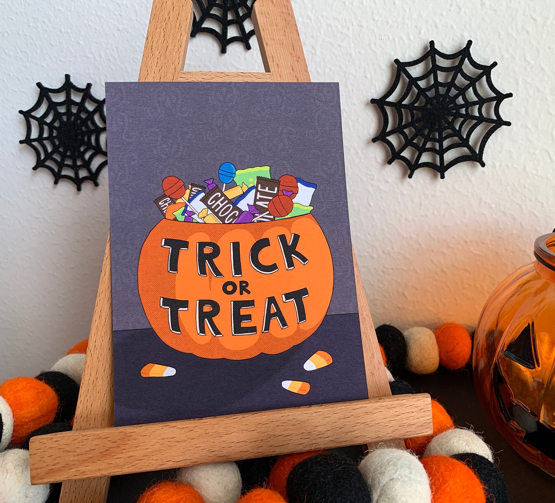 Trick or Treat, Halloween Candy Art Print - Etsy