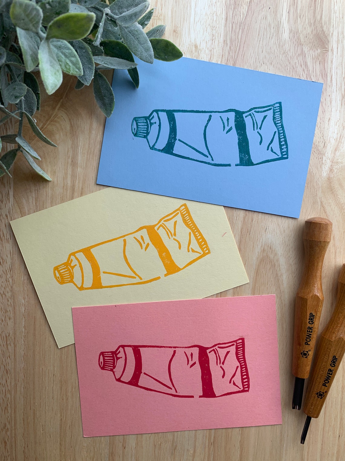 Monochromatic Paint Tube Art Print Paint Relief Print Paint Tube Wall ...