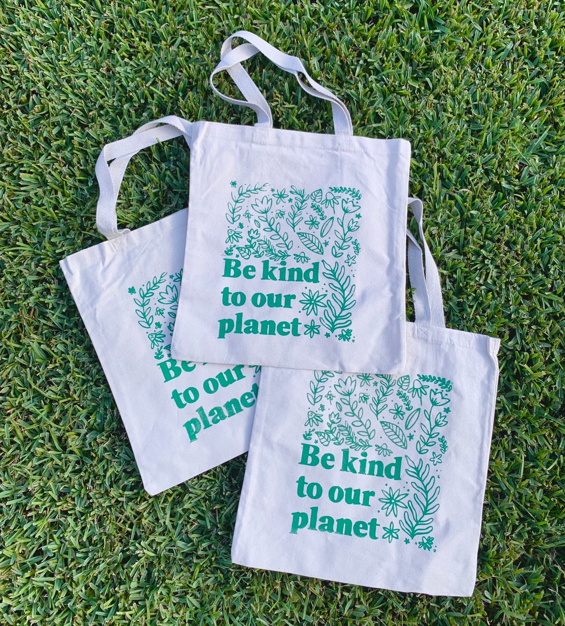 Be Kind to Our Planet Silkscreened Totebag - Etsy
